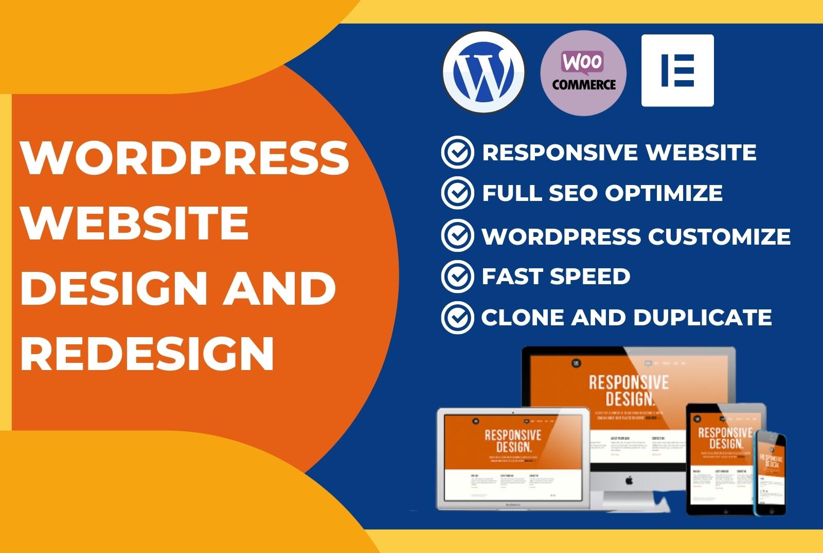 I Will Design Redesign Clone Responsive Website With Wordpress